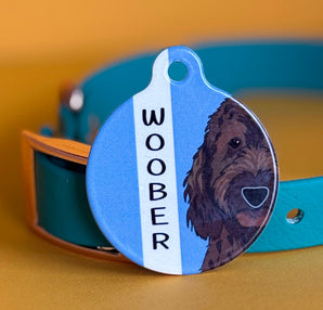 Buy Dog ID Tags UK Personalised Dog Name Tags for Pet Collar – Hoobynoo ...