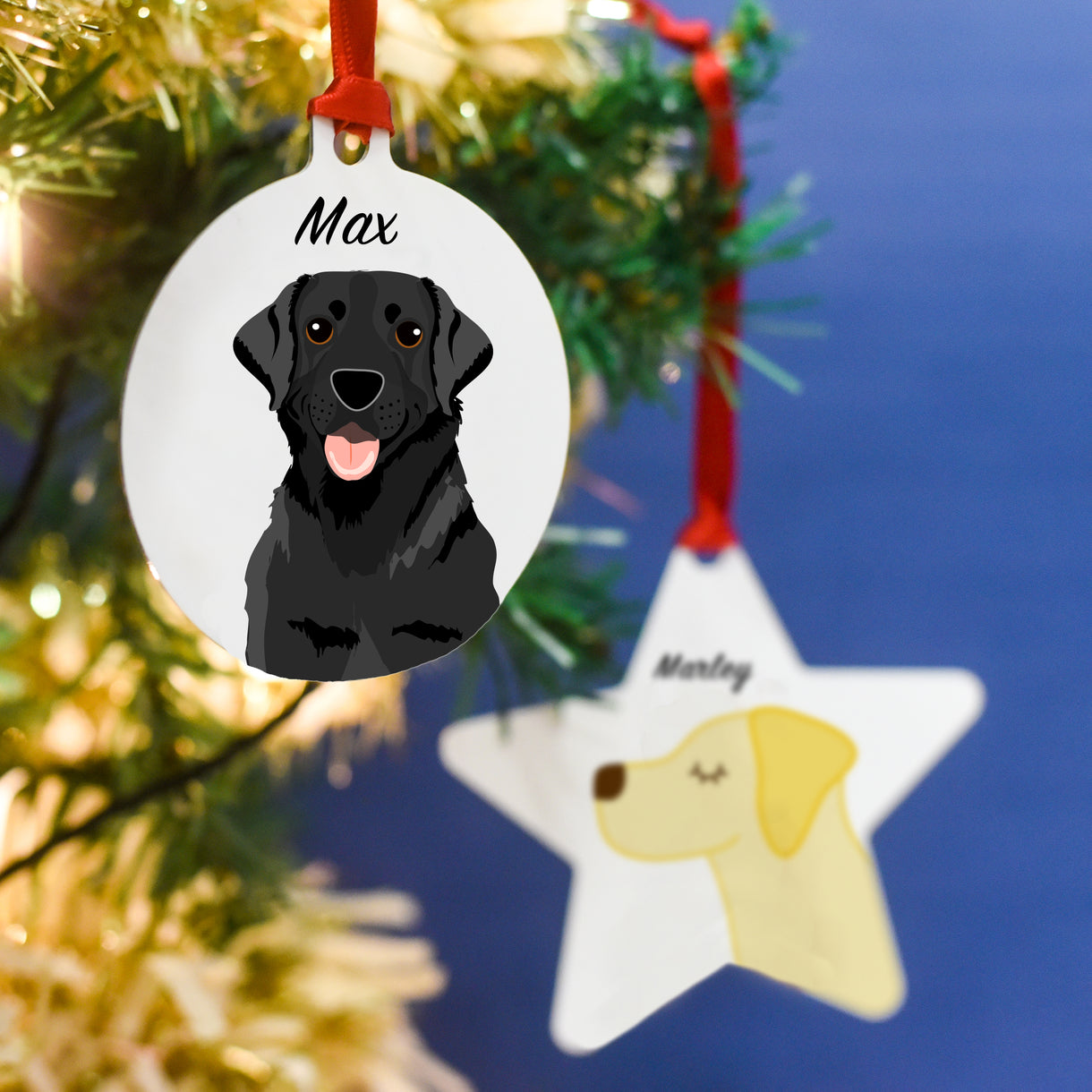 Labrador Christmas Decorations Personalised Dog Xmas Tree Decoration ...