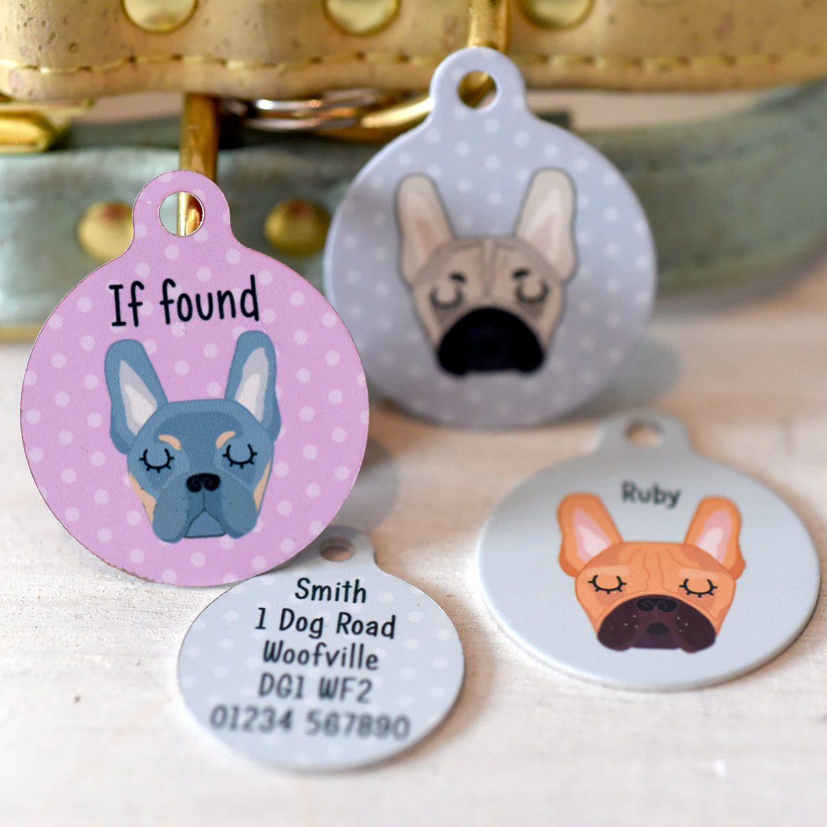 French Bulldog ID Pet Tag - Hoobynoo.co.uk
