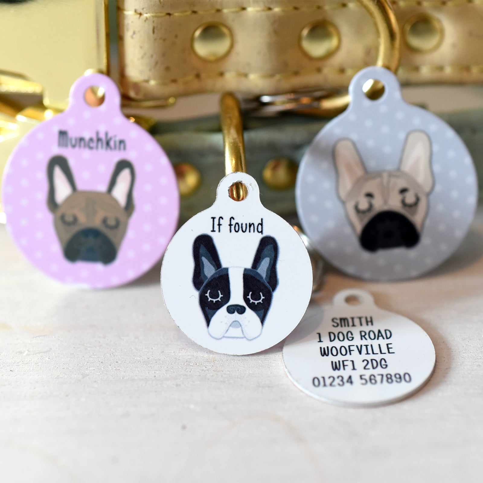French Bulldog ID Pet Tag