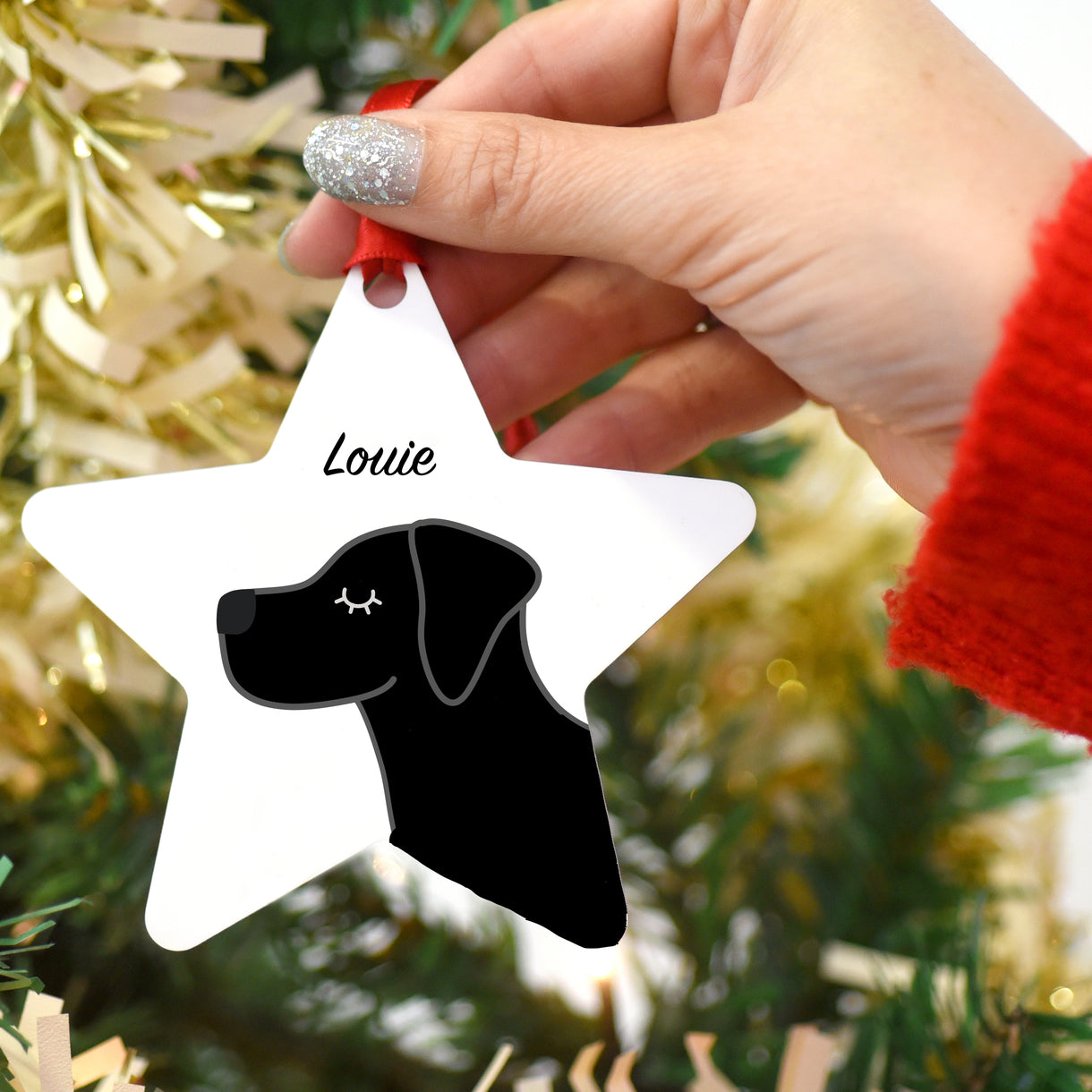 Labrador Christmas Decorations Personalised Dog Xmas Tree Decoration ...