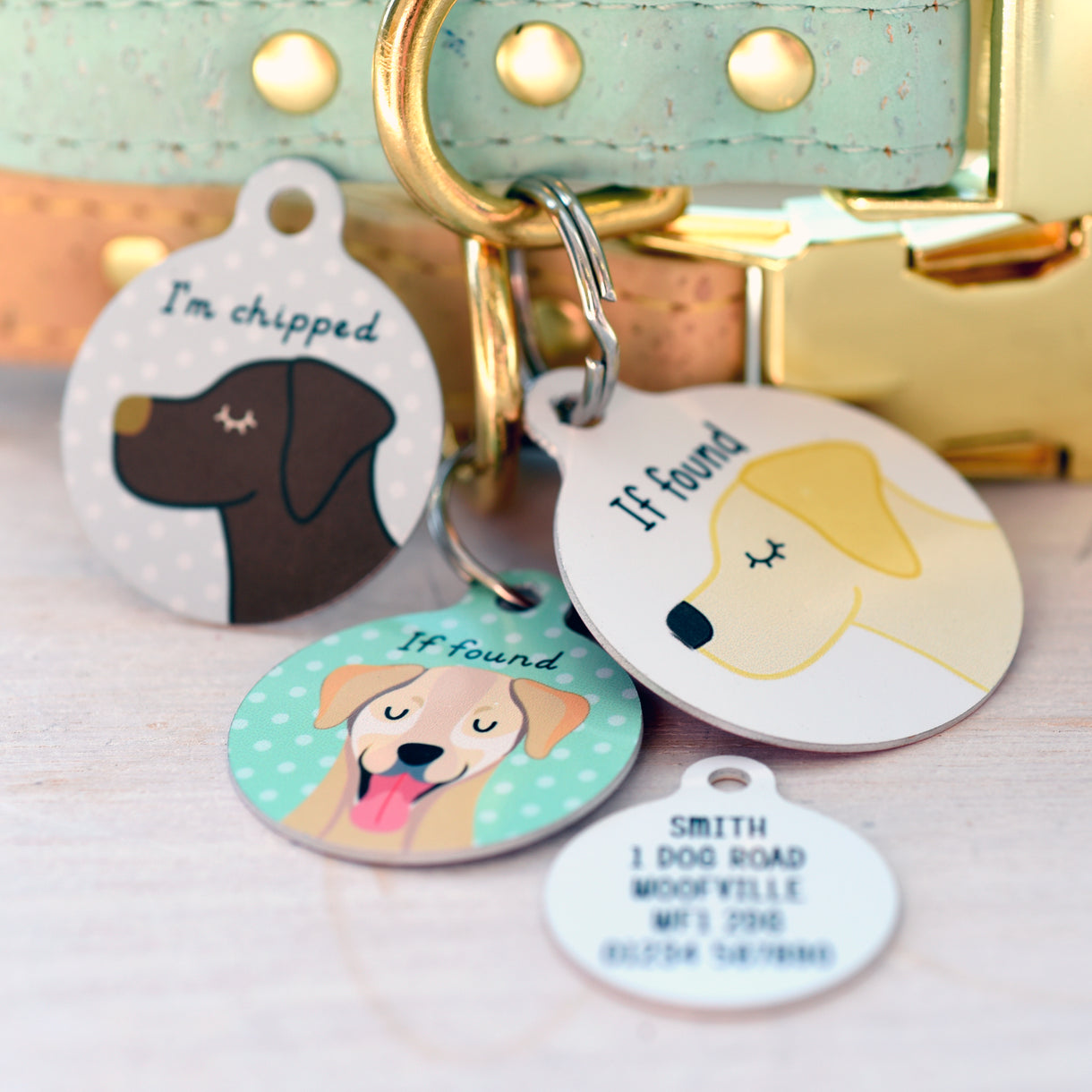 Personalised Labrador Retriever Dog Tag Pet ID Tags Disc – Hoobynoo.co.uk